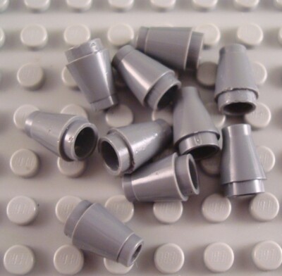 LEGO Lot of 10 Dark Bluish Gray 1x1 Brick Cone Pieces | eBay