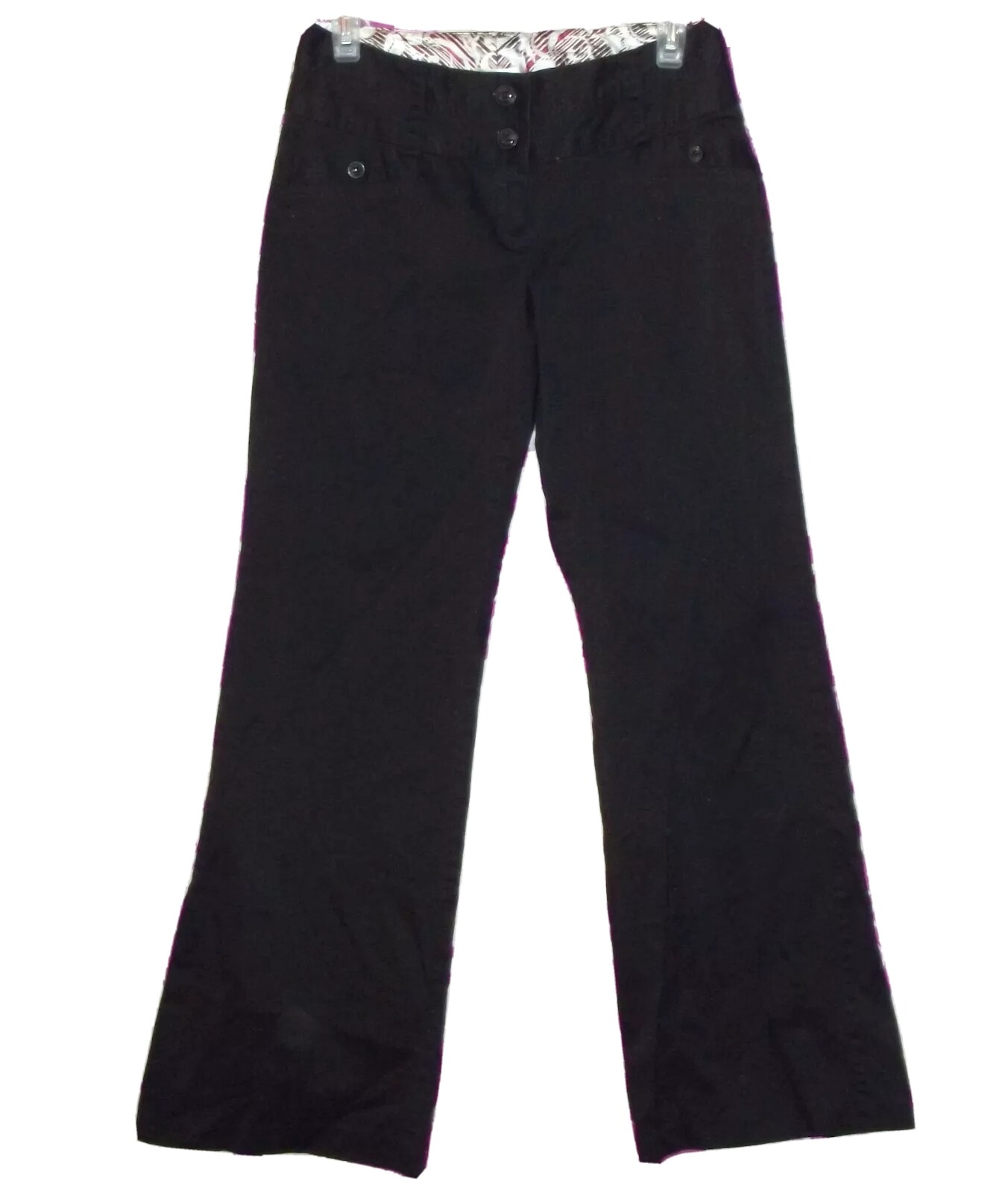 STUDIO Y MAURICES 4% Spandex Stretch Flip Back Pkt Brown Dress PANTS 1 ...