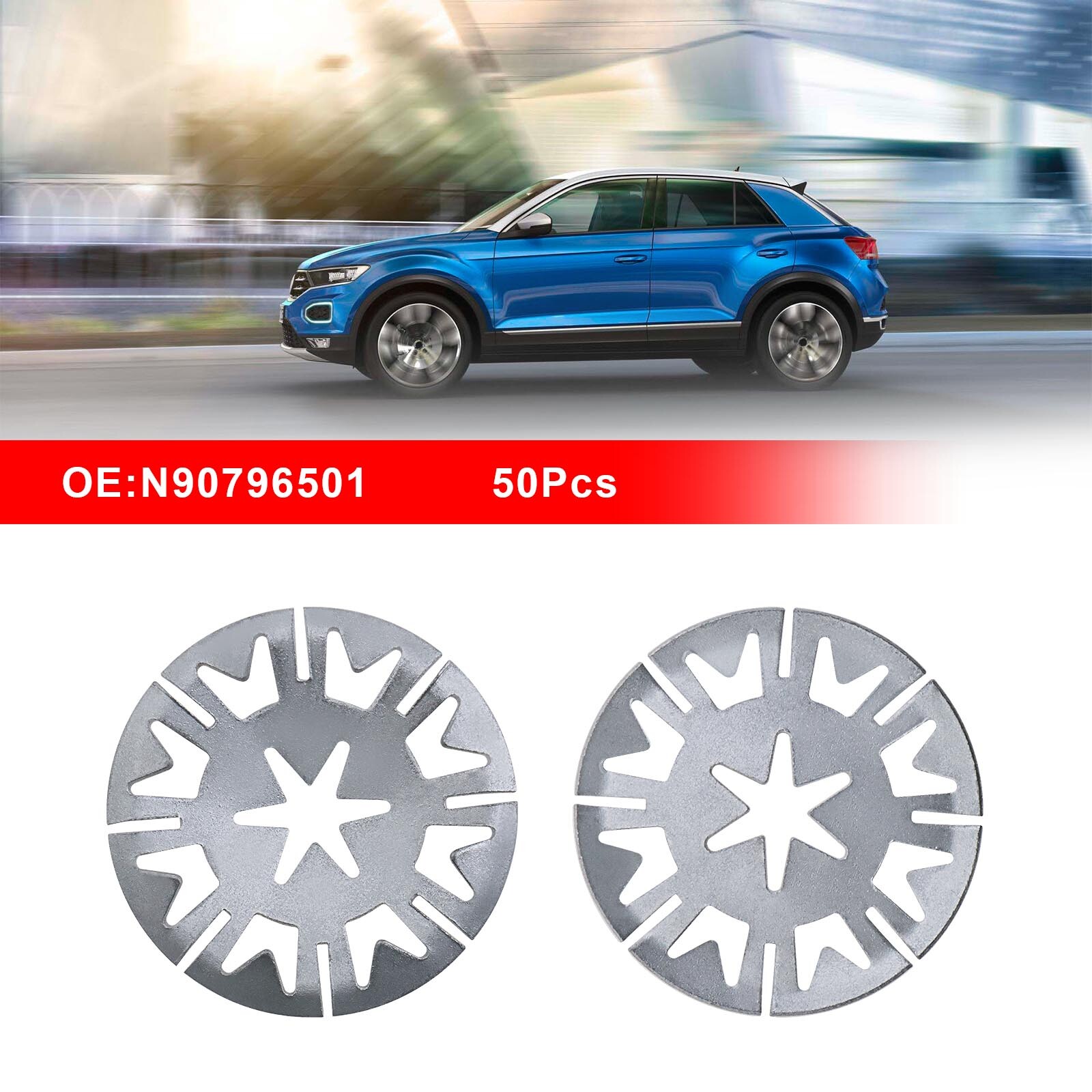 50 Stück Klemmscheiben Befestigung Clips Hitzeblech Motordeckung ...