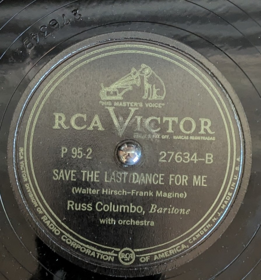 Russ Columbo 78 rpm RCA Victor 27634 Call Me Darling/Save The Last Dance For Me | eBay