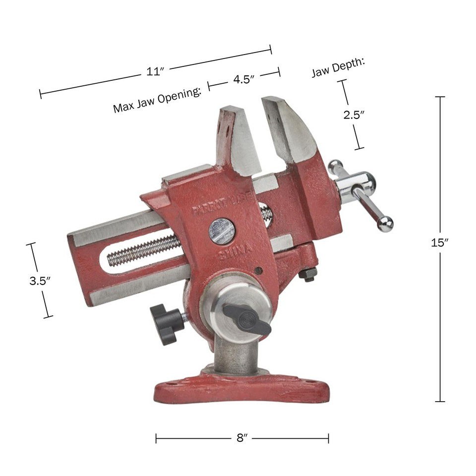 Ultimate Versatile Work Bench Vise Table Vise with 2 Axes of Rotation 4 ...