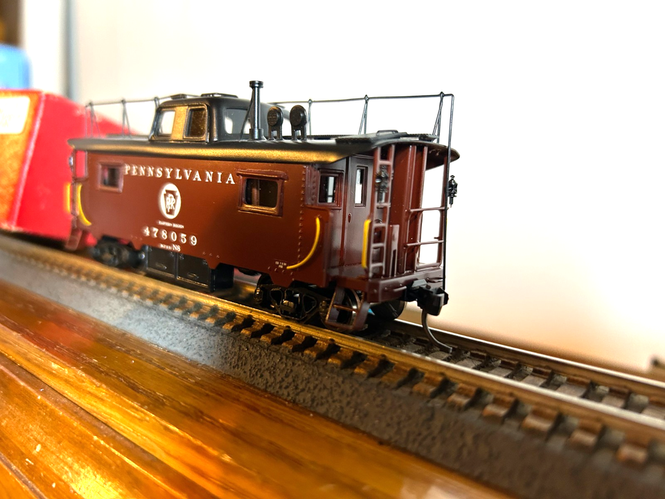 BRASS P.R.R. N-8 Steel Caboose #478059 w/Antenna HO. 1:87 | eBay