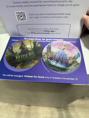 Wicked For Good Movie Coasters Glinda Elphaba OZ Cork Back - Xfinity ...