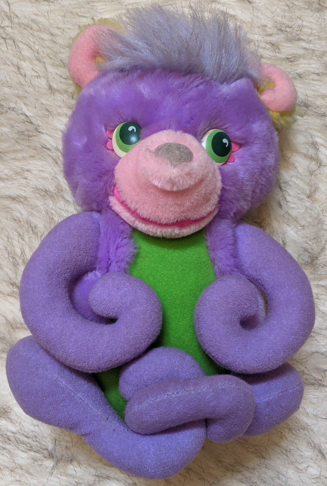 Vintage 1987 Hooks Mattel Plush 80s Stuffed Animal Bear Monkey Purple 8 ...