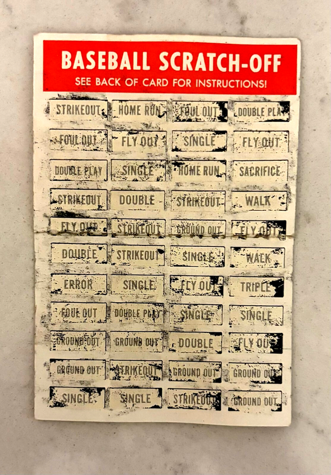 1970 TOPPS SCRATCH OFFS - SCRATCHED OFF | eBay