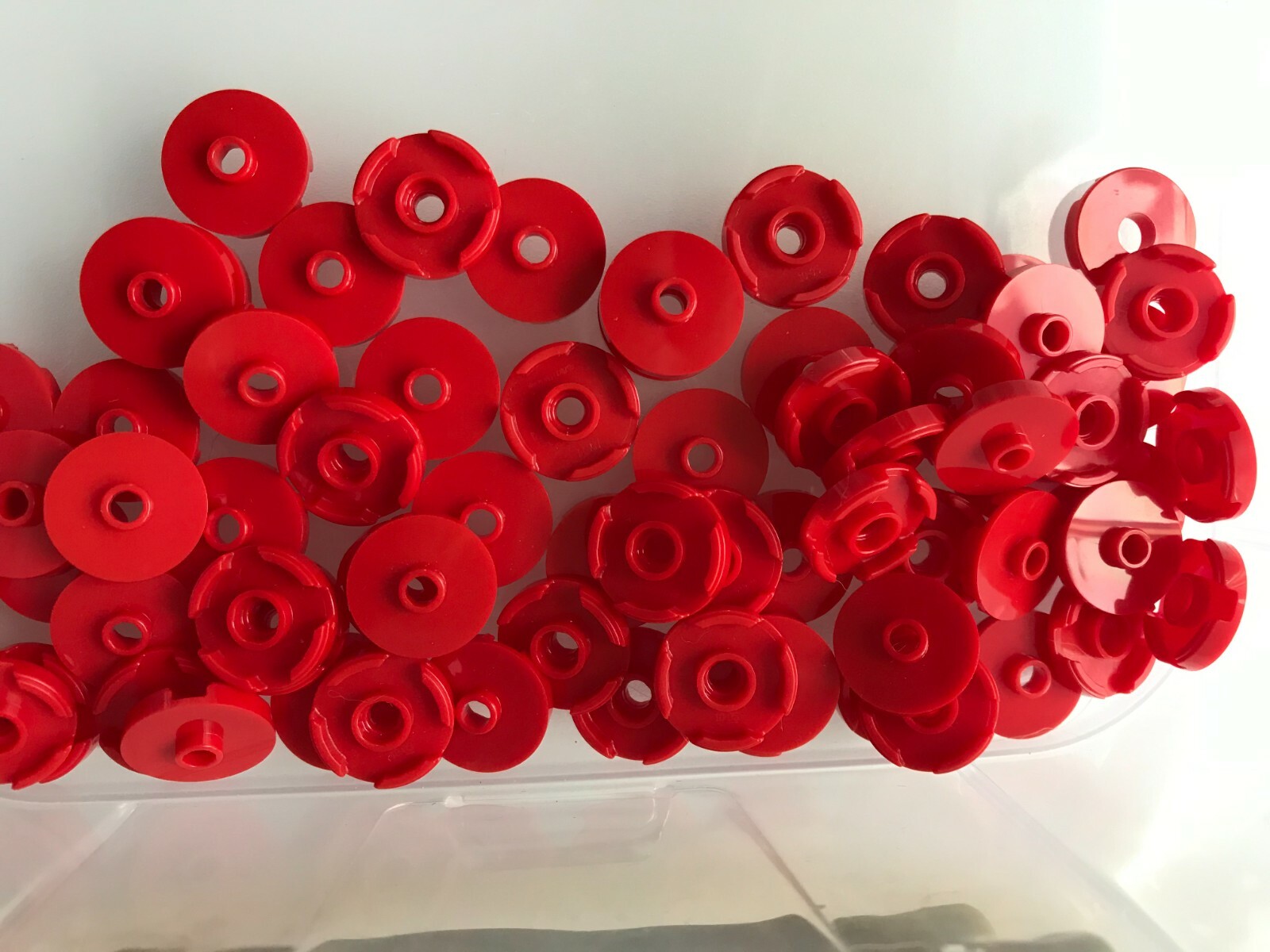 LEGO-NEW-#18674-RED-ROUND TILE 2 X 2 OPEN STUD--50 PIECES | eBay