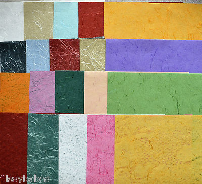 5 Sheets Assorted Handmade Silk Papers 280mm x 190mm NEW | eBay UK