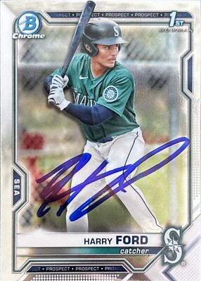 2021 Bowman Chrome Draft Harry Ford Autograph MARINERS | eBay