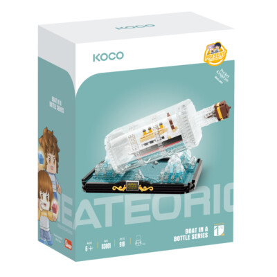 918pc Koco Drift Bottle Titanic Kids Building Bricks/Blocks Assemble ...