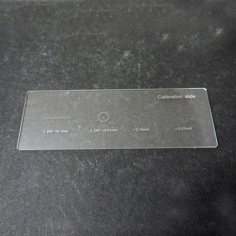 DIV 0.01mm Microscope Stage Micrometer Glass Calibration Slide 4 Scales ...