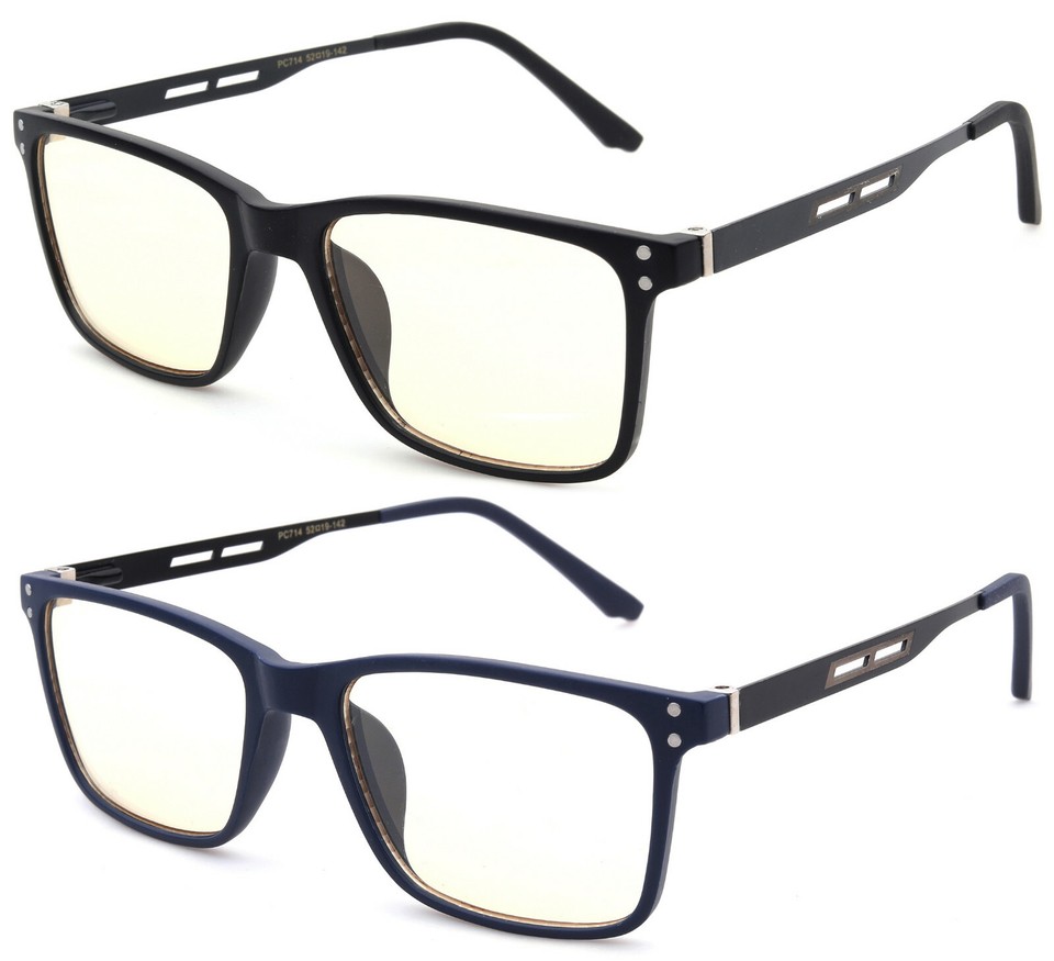 Computer Glasses Blue Light Blocking Filter Anti Fatigue Spring Hinged ...