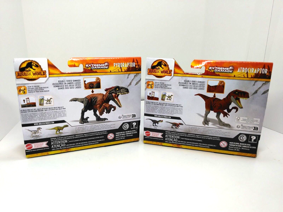 (2) Atrociraptor & Pyroraptor - Dinosaur Action Figures - Extreme ...