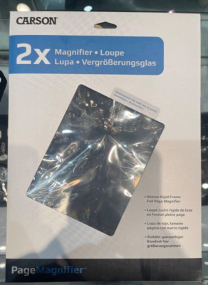 Carson 2x Power Rigid Frame 8.5x11 Inch Page Magnifier for Reading ...
