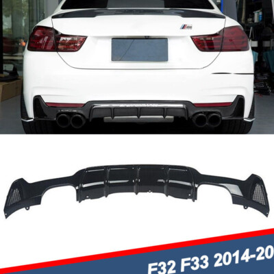Gloss Black Rear Bumper Diffuser Quad Tip For BMW F32 F33 F36 428i 435i ...