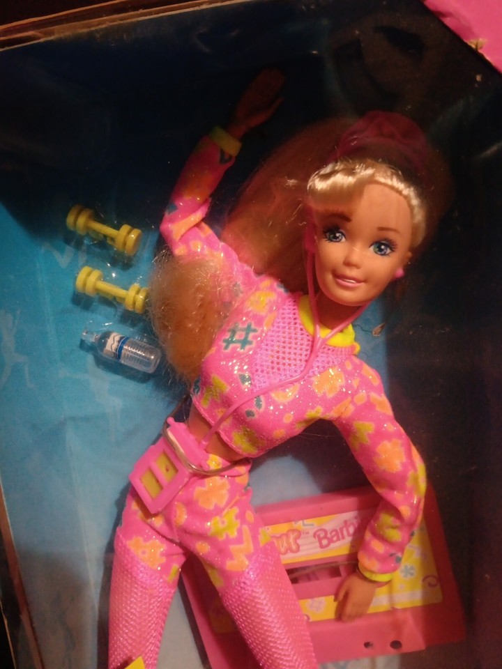 Vintage Workin Out Barbie Doll 1996 Mattel 17317 NRFB With Cassette | eBay