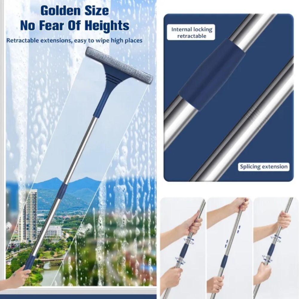 With Silicone Scraper Window Mop 2 in 1 Window Cleaner Window Mesh ...