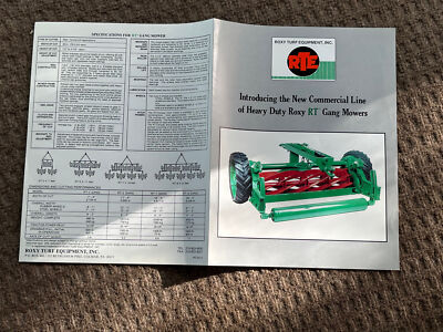 080 ROXY TURF EQUIPMENT NEW COMMERICAL LINE OF HEAVY DUTY ROXY RT GANG ...