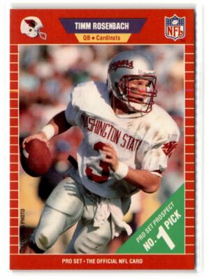 1989 Pro Set FOOTBALL #509 Timm Rosenbach Rookie Phoenix Cardinals | eBay