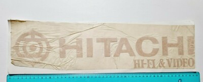 Adhesive hitachi Hi-Fi Video Sticker Autocollant Vintage 80s Original ...
