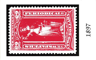 Vintage Postcard- Image of Red "US Postage" Stamp on Postcard 1897 | eBay