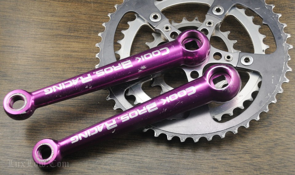 Vintage Cook Bros. Racing Mountain Bike CRANKS 175mm Purple MTB Cruiser ...