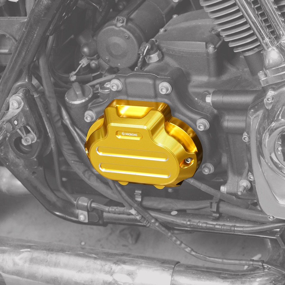 CNC Transmission Side Cover Protector Gold For Harley Tri Glide Ultra ...