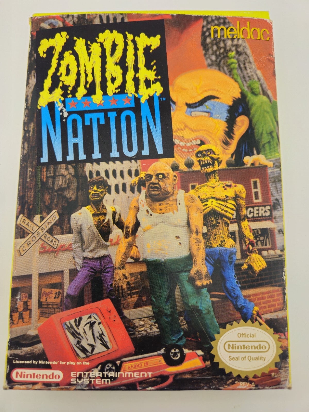 Zombie Nation for Nintendo Entertainment System NES 1990 Cartridge Box ...