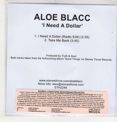 (GS771) Aloe Blacc, I Need A Dollar - 2010 DJ CD | eBay UK