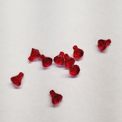 Lego Lot Of Nine Red Crystals, Jem, Diamonds. Used. Great Shape. | eBay