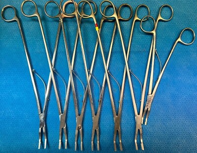 LOT OF 7 WECK 523180 HEMOCLIP CLIP APPLYING FORCEPS, 10.75", Large(D740 ...
