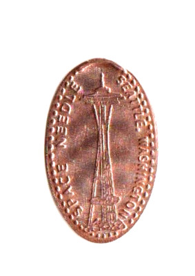Elongated Penny "Space Needle-Seattle Washington" Pike Place Market ...