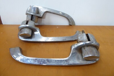 3 VINTAGE CHROME PUSH BUTTON CAR DOOR HANDLES CLASSIC AUTO PARTS | eBay ...