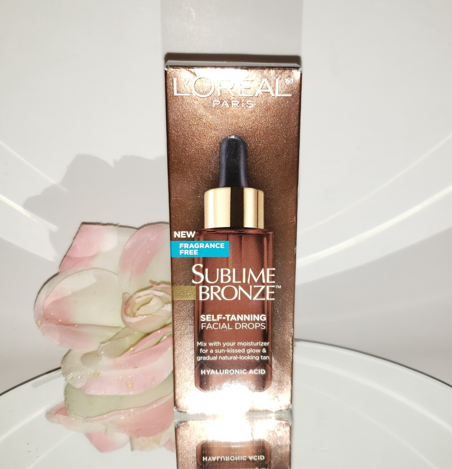 Loreal Sublime Bronze Self Tanning Facial Face Drops w/ Hyaluronic Acid ...
