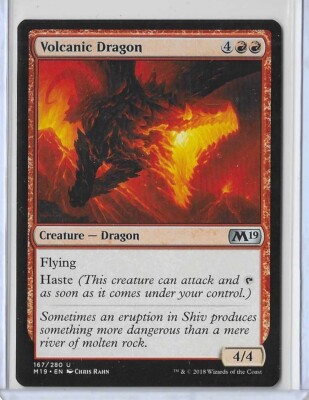 MTG Volcanic Dragon Core Set 2019 (M19) Uncommon Magic Card #167/280 ...