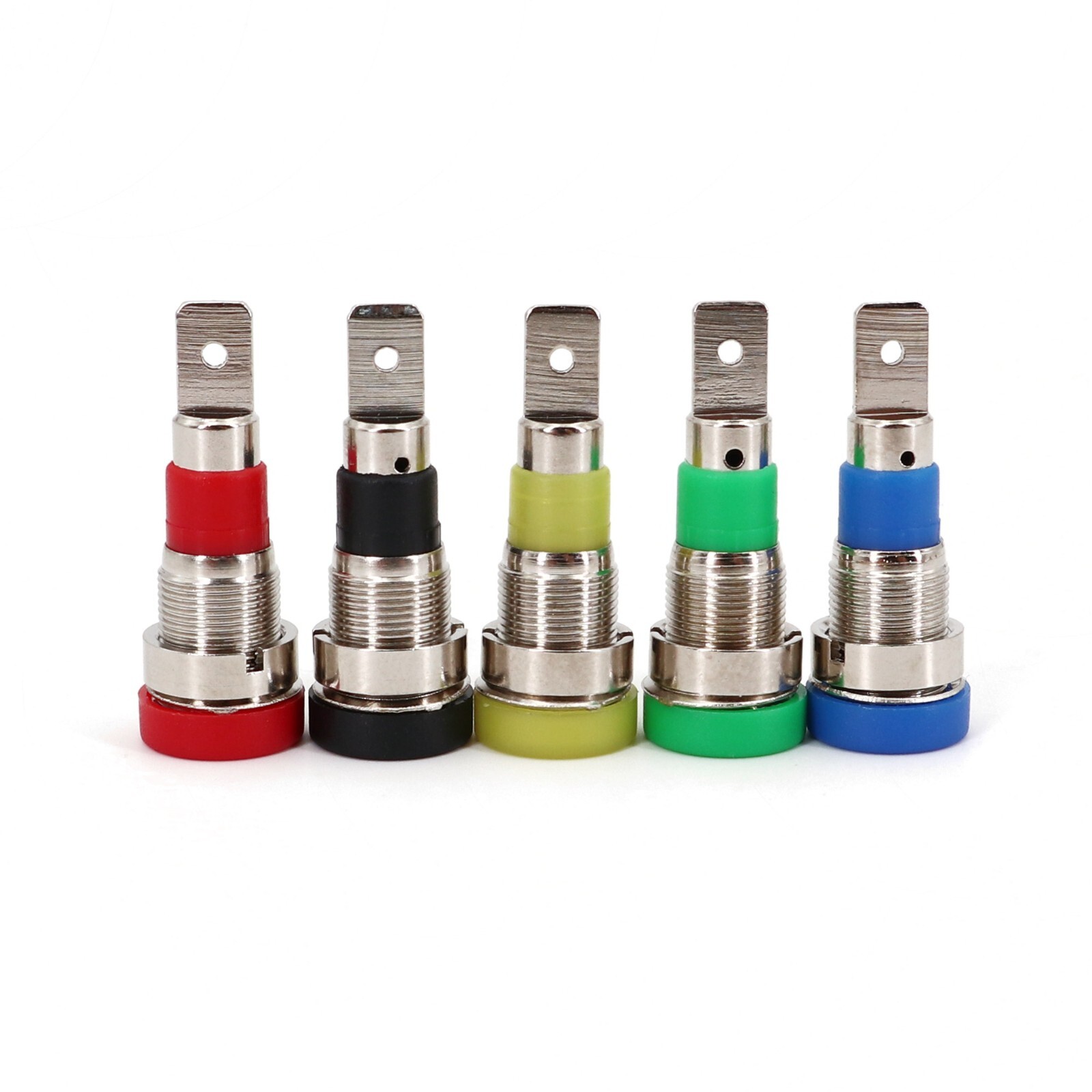 10Pcs Brass 4mm Banana Female Socket Panel Mount Test Jack Connector | eBay