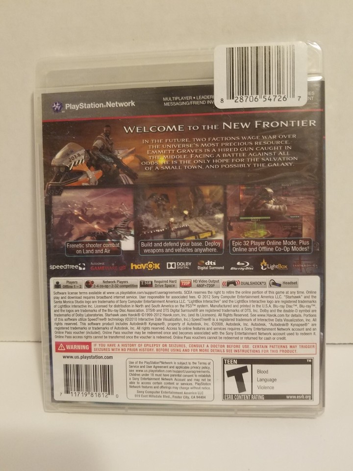 "STARHAWK" Sony PlayStation 3 PS3 Game Complete With Manual.....NEW ...