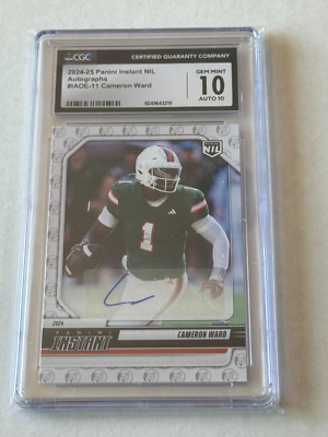 2024 Panini Instant CAMERON Cam WARD Titans SIGNED Autographed Miami ...