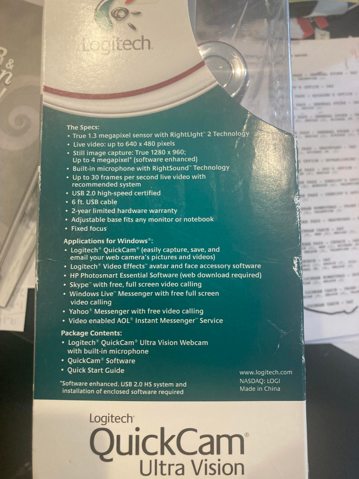 Logitech QuickCam Ultra Vision Web Cam for sale online | eBay