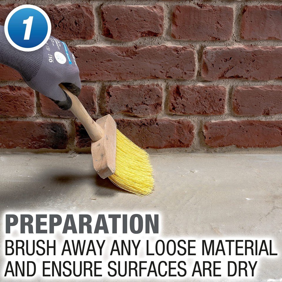 Liquid Damp Proof Membrane (1 Litre, White) - Damp Proofing Paint for ...