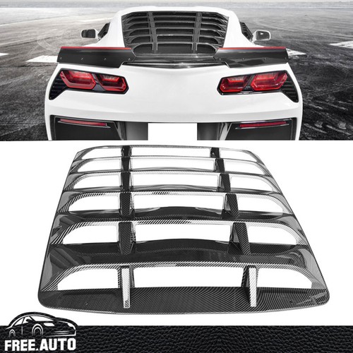 Rear Window Louver Fits 14-19 Chevy Corvette C7 Sun Shade -Carbon Fiber ...