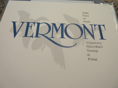 1986 Vermont State Duck Stamp Print plus NH Stamp in Original Folder | eBay