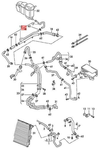 NEW VW TOUAREG 7P5 7P6 COOLANT HOSE 7P6121109G ORIGINAL | eBay
