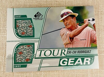 2021 Upper Deck SP PGA CHI CHI RODRIGUEZ Tour Gear DUAL Worn Shirt ...