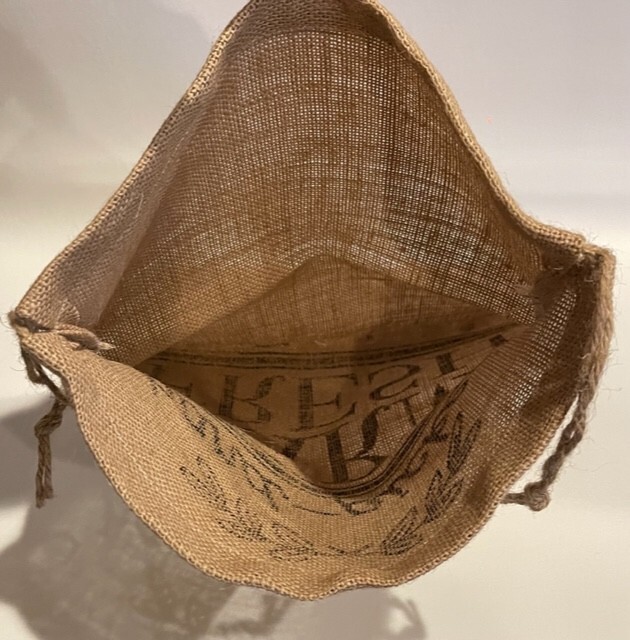 Burlap hand-picked FARM FRESH Apples Gunny Sack with draw string | eBay