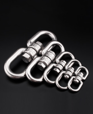 Swivel Link Connector Double Loops Chain Rotary Ring M4 M5 M6 M8 ...