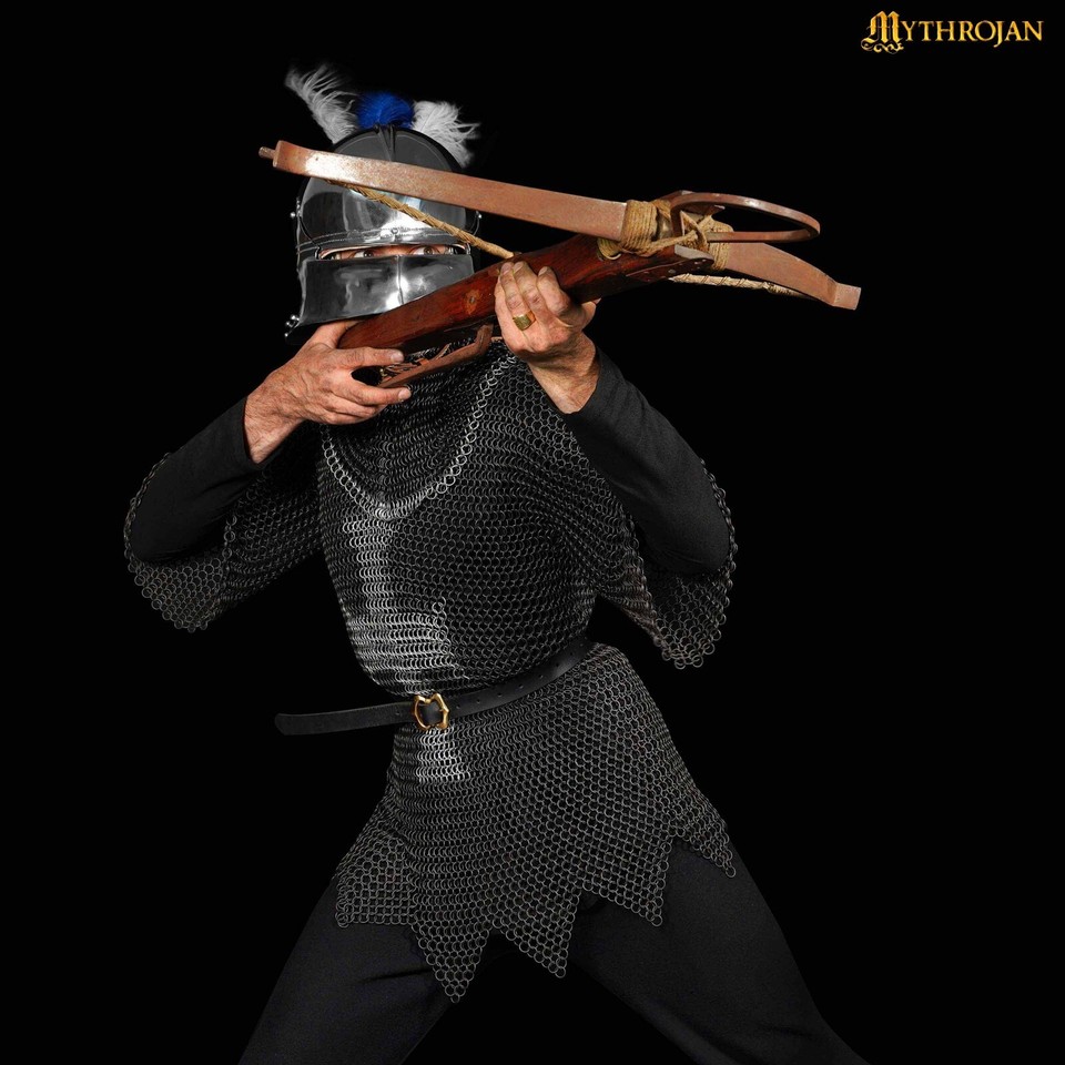 Chainmail Coif Medieval Chain Mail Armor Butted Riveted Knight Costume ...