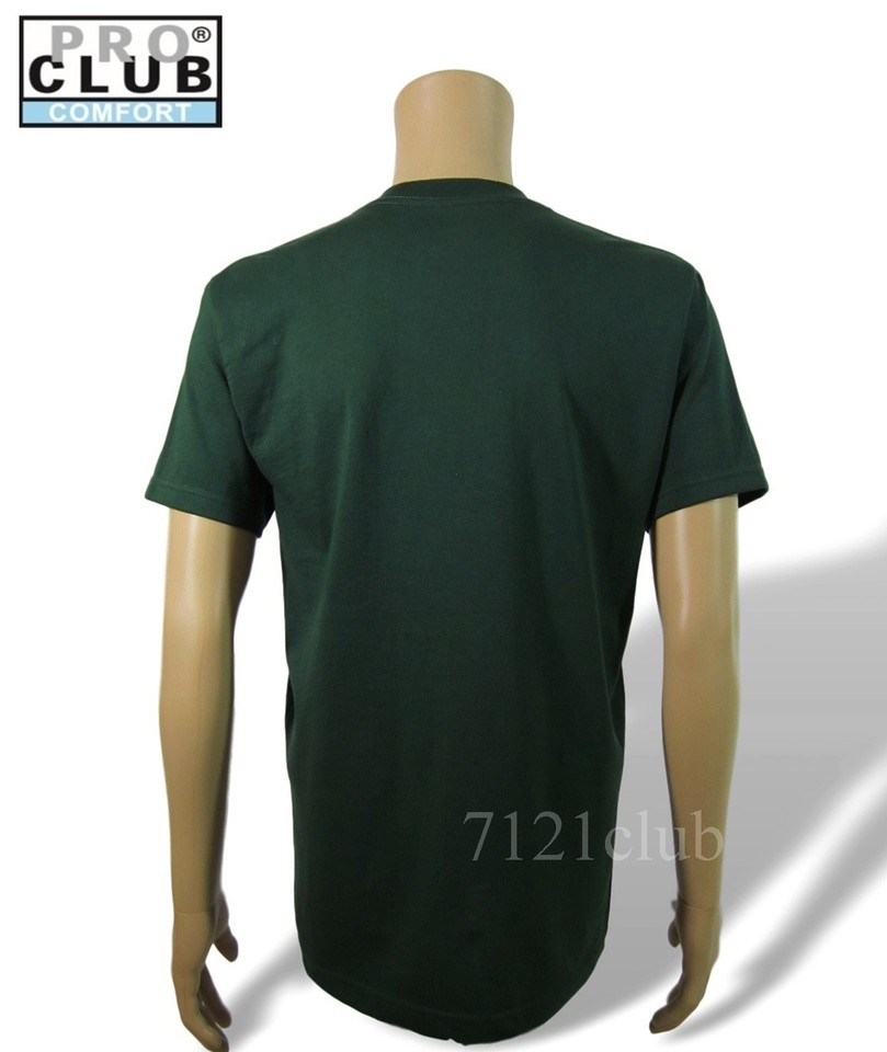 PRO CLUB MEN V NECK T SHIRT CAMO TEE PROCLUB PLAIN SHORT SLEEVE BIG ...