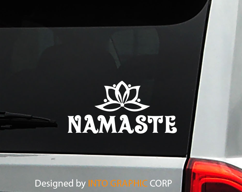 Namaste India Nepal Tibet Vinyl Car Decal Sticker 6.5" (w) Lotus | eBay