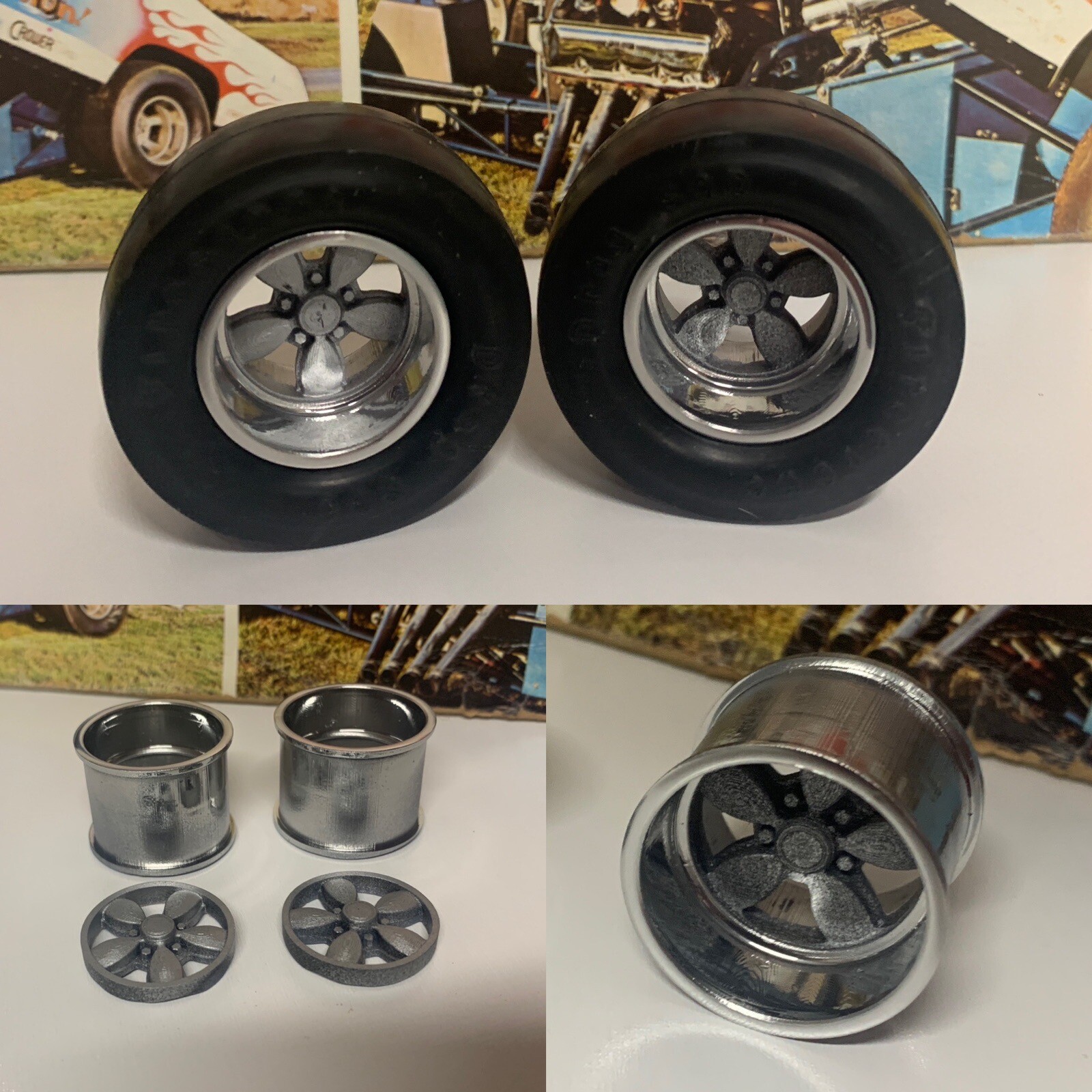 1:16 3d Printed Vintage Dragster Rear Wheels. Tires Not Included | eBay