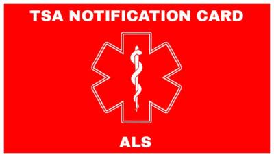 ALS (Lou Gehrig Disease) TSA Notification Wallet Air Travel Card ...